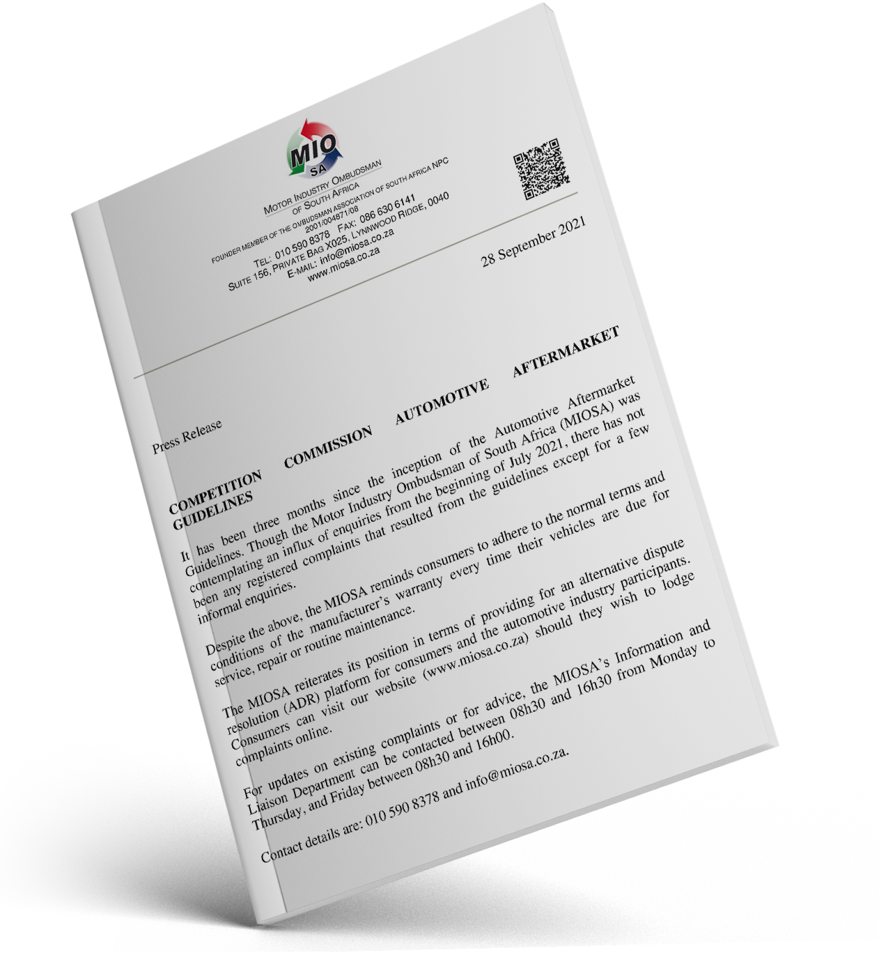 Competition Commissions Automotive Aftermarket Guidelines - September ...